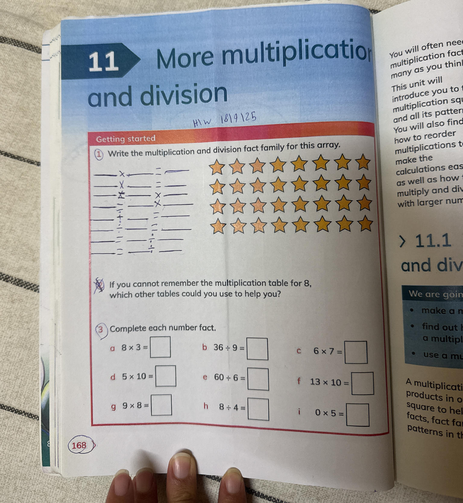 Write the multiplication and division fact | StudyX