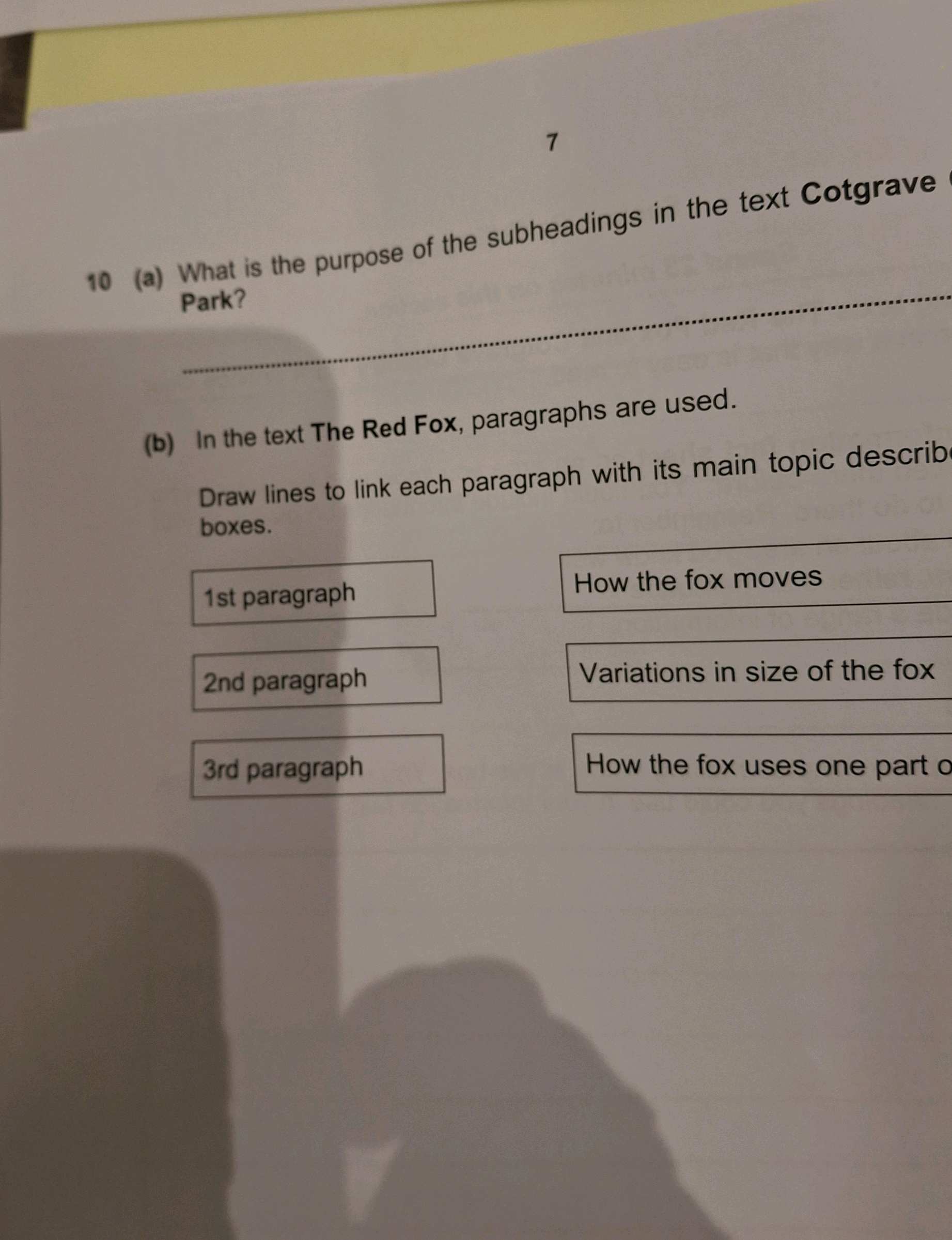 (a) What is the purpose of the subheadings | StudyX