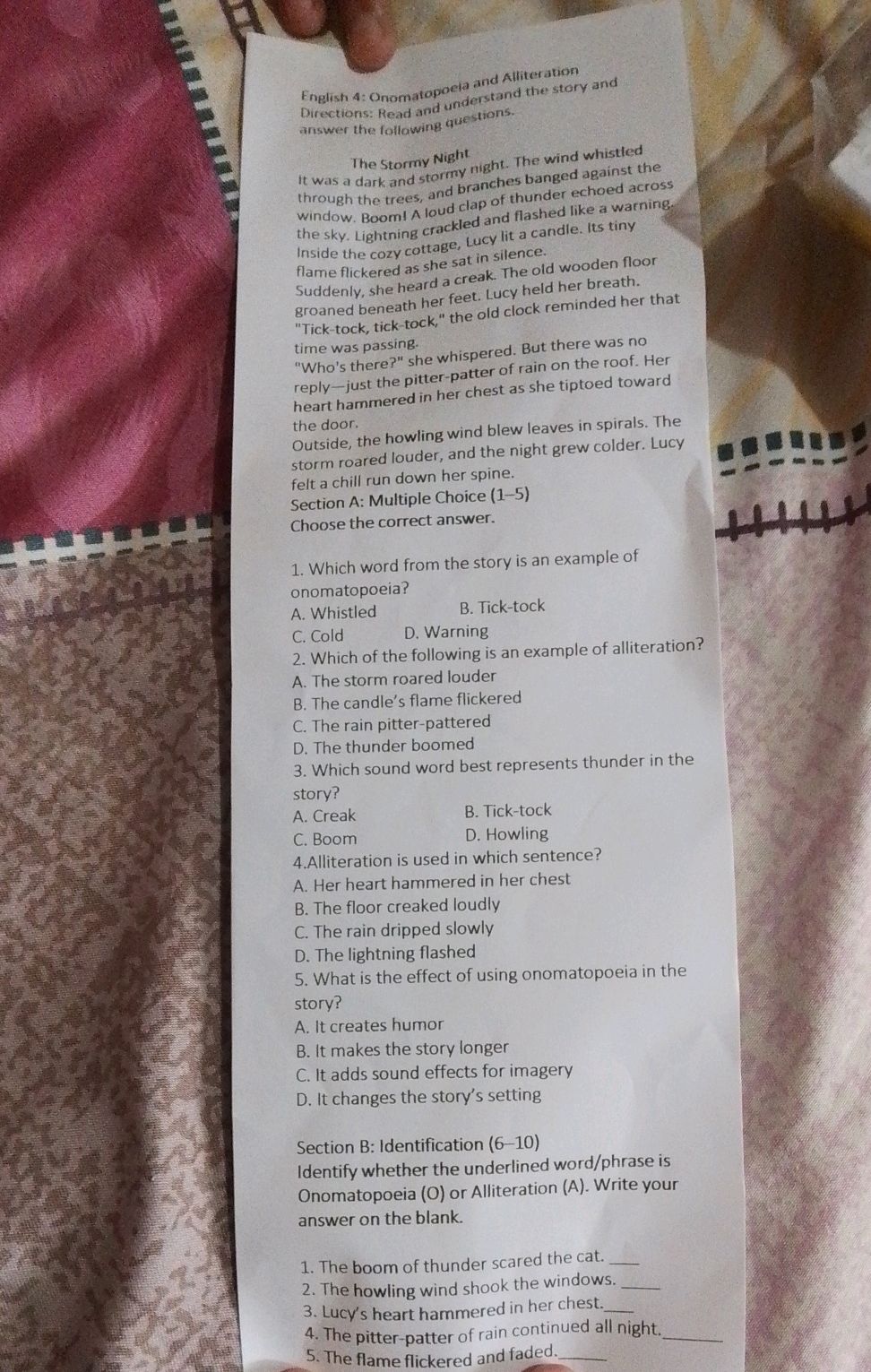 Section A: Multiple Choice (1-5) Choose the | StudyX