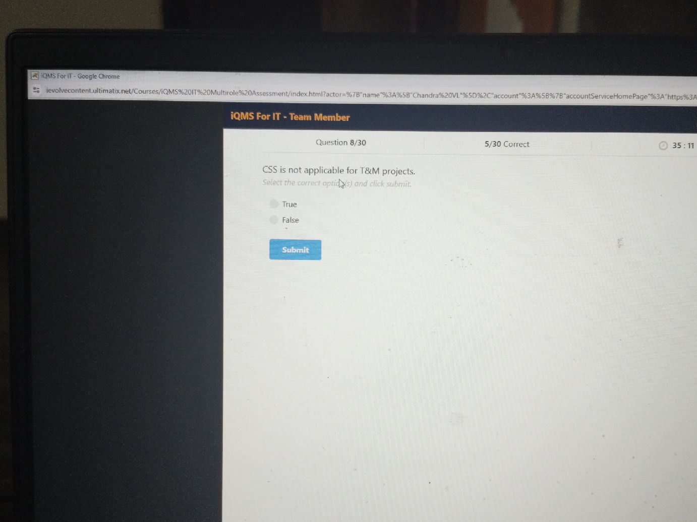 CSS is not applicable for T M projects. | StudyX