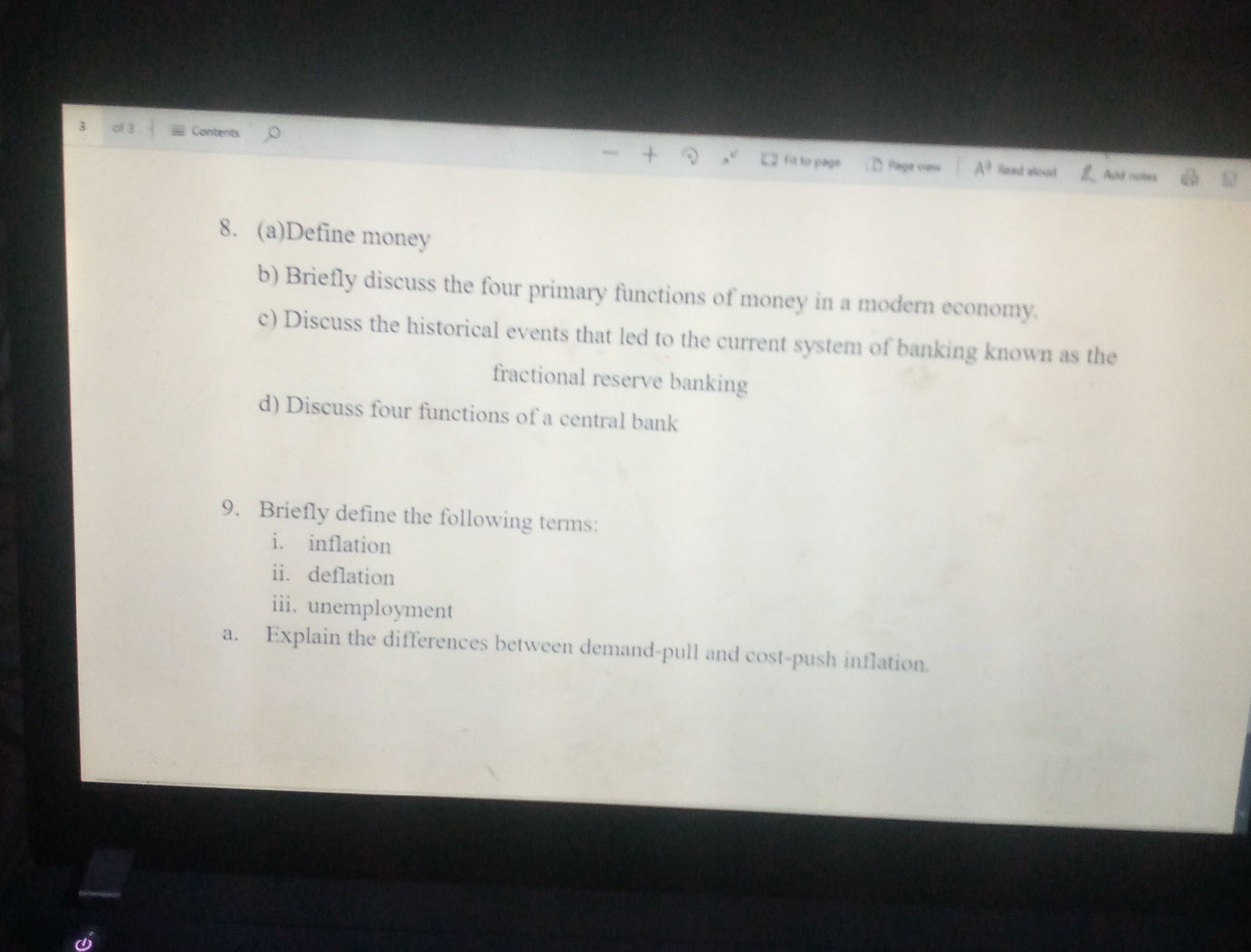 8. (a)Define money b) Briefly discuss the | StudyX