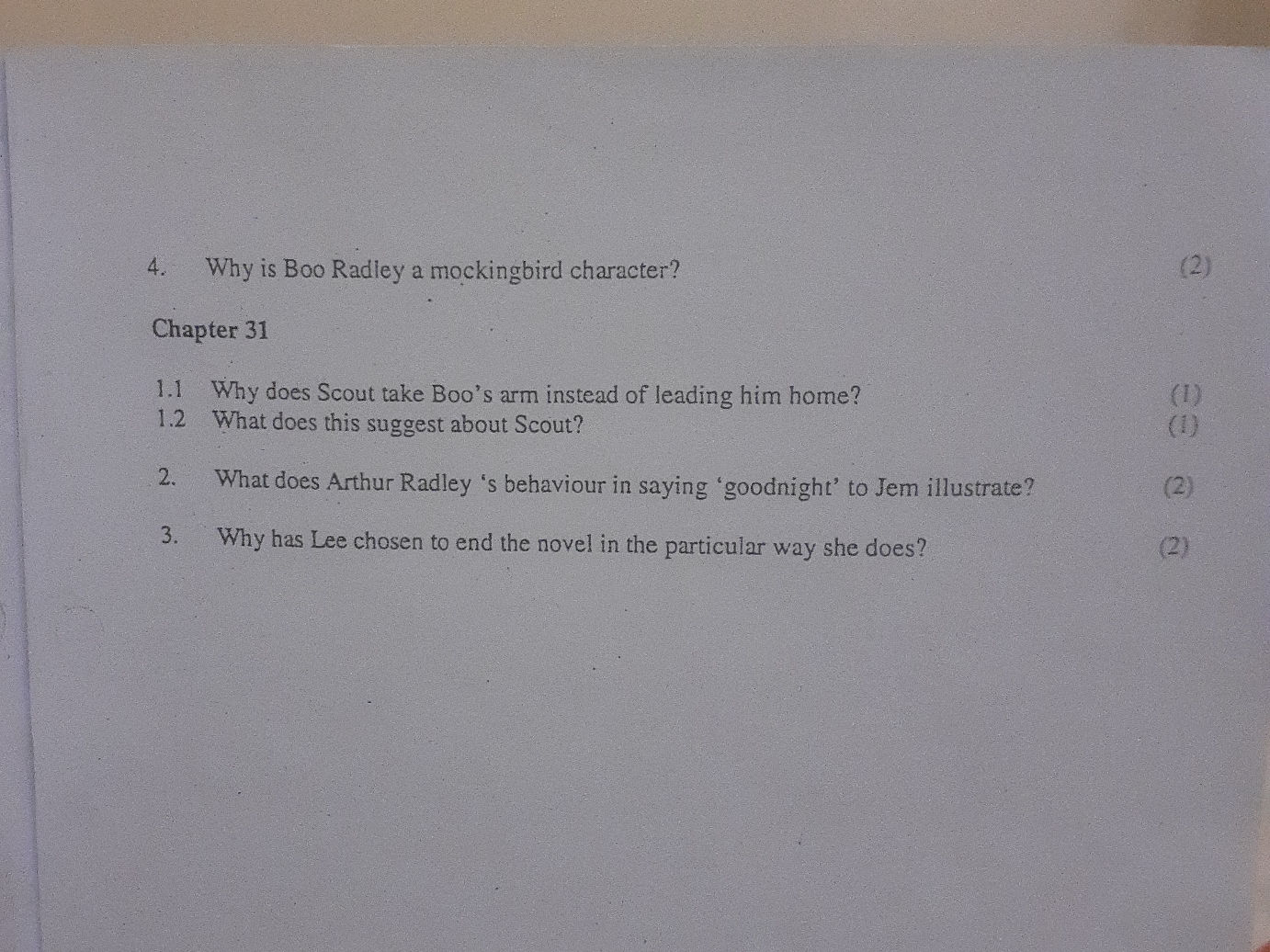 What does Arthur Radley 's behaviour in | StudyX