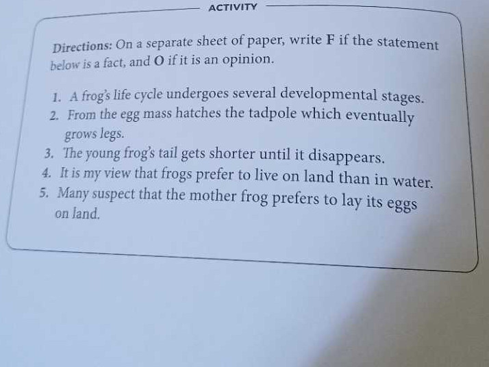 Directions: On a separate sheet of paper, | StudyX