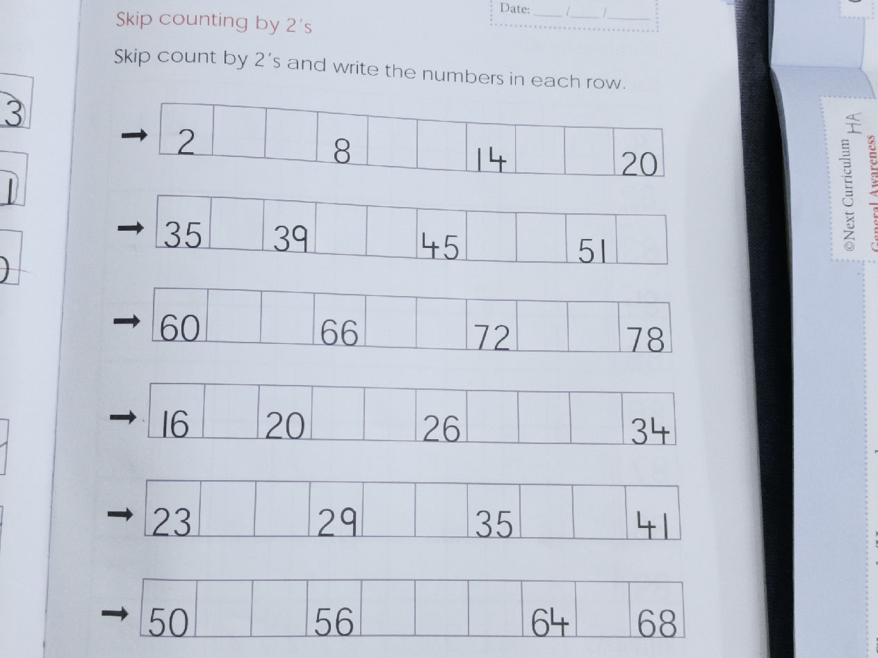 Skip counting by 2's Skip count by 2's and | StudyX
