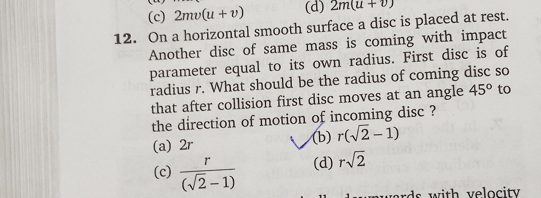 On a horizontal smooth surface a disc is | StudyX