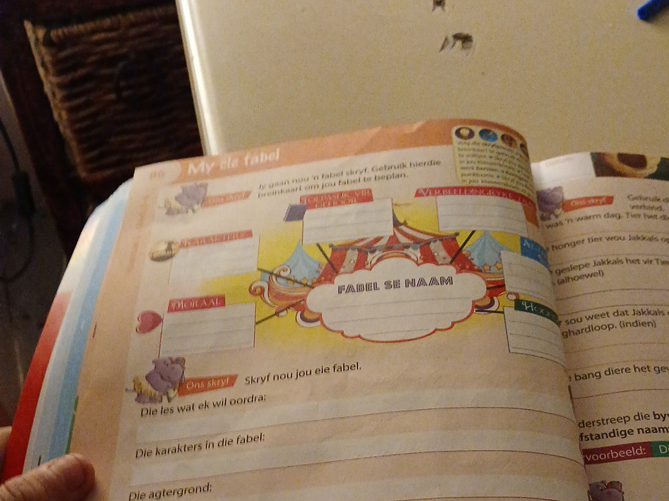 My eie fabel Jy gaan nou 'n fabel skryf. | StudyX