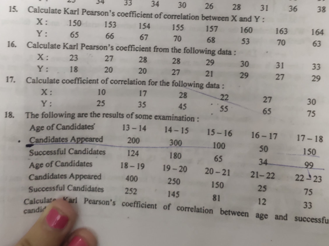 Calculate Karl Pearson's coefficient of | StudyX