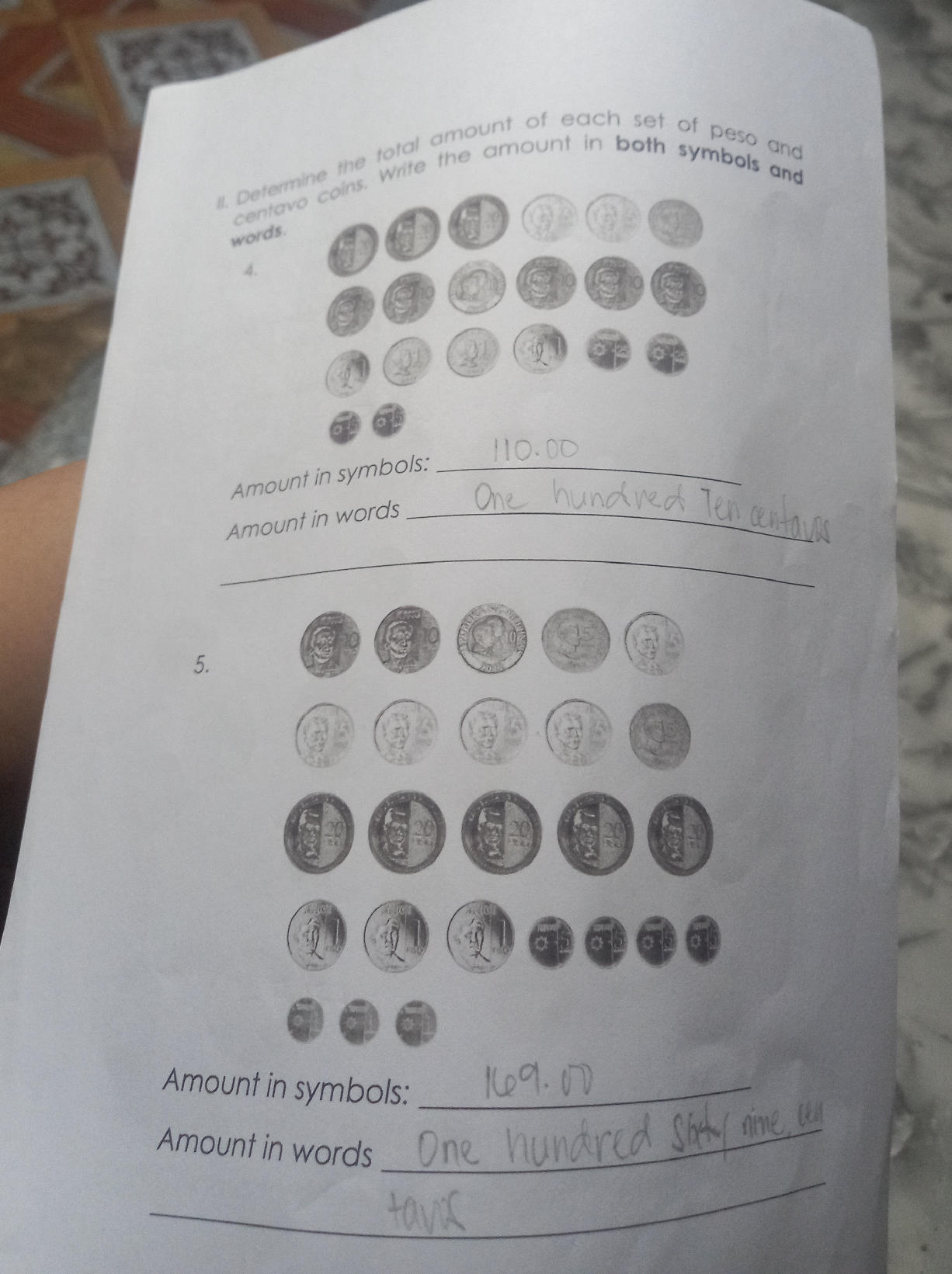Determine the total amount of each set of | StudyX
