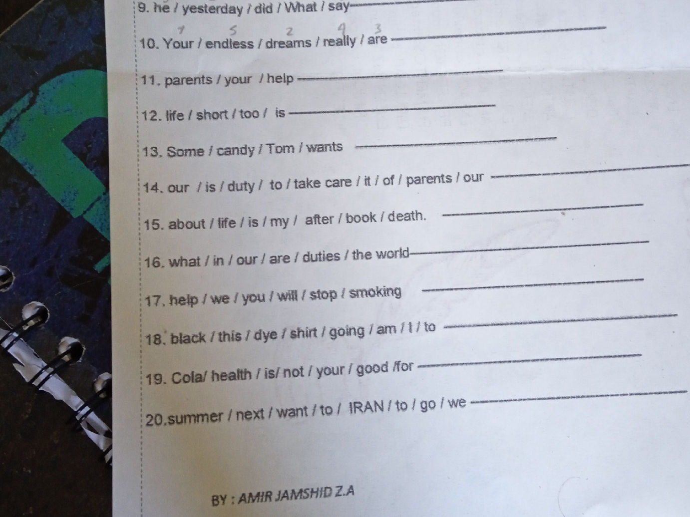 Sentence Completion Exercise | StudyX