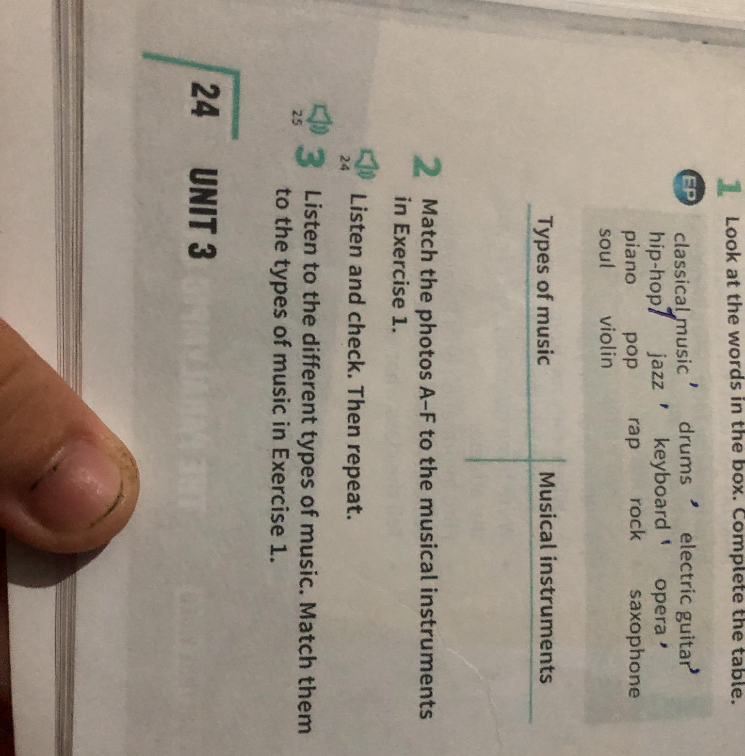 Look at the words in the box. Complete the | StudyX