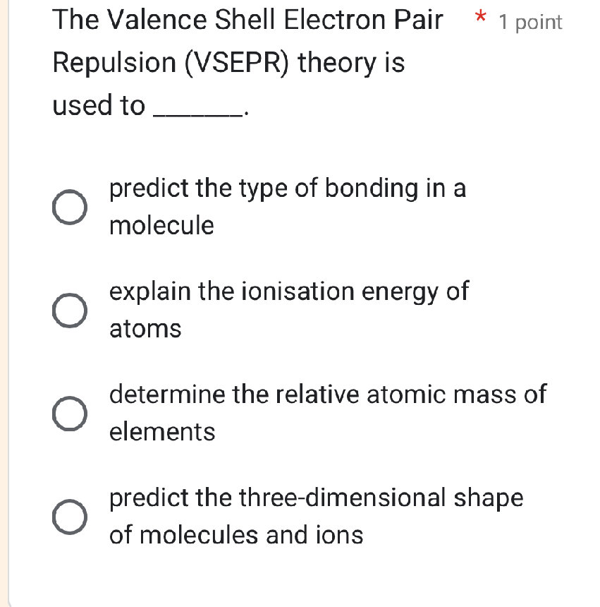 The Valence Shell Electron Pair Repulsion | StudyX