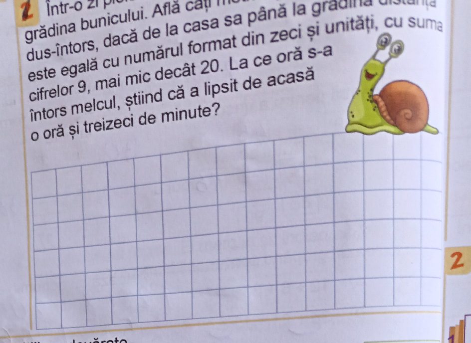 Într-o zi pleacă melcul de acasă până la | StudyX
