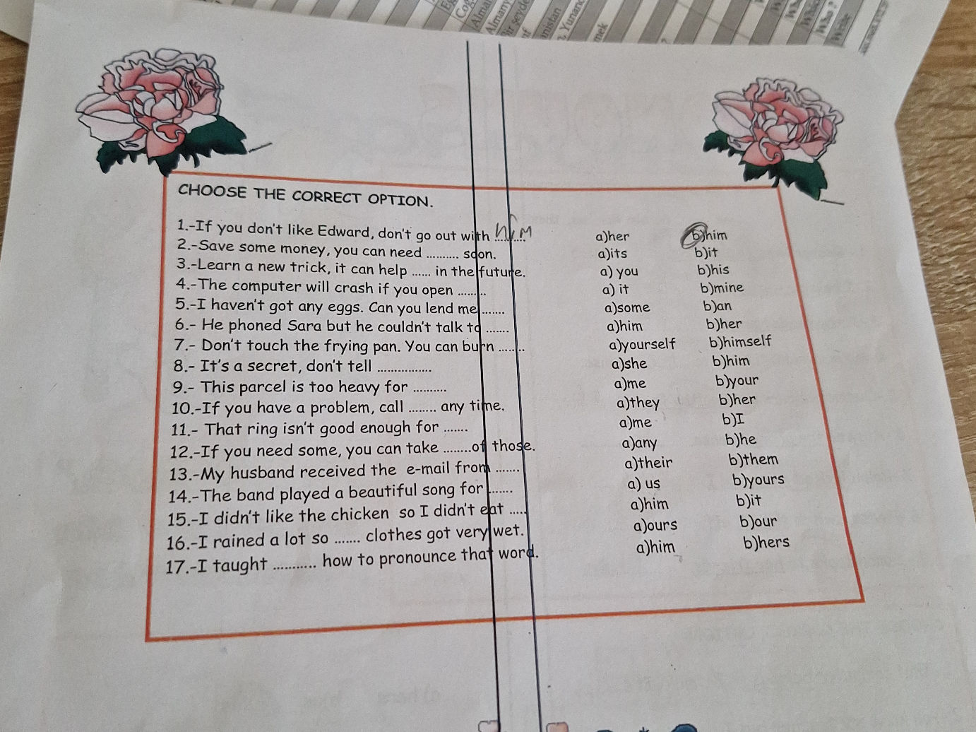 CHOOSE THE CORRECT OPTION. 1.-If you don't | StudyX