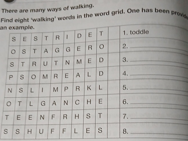 There are many ways of walking. Find eight | StudyX