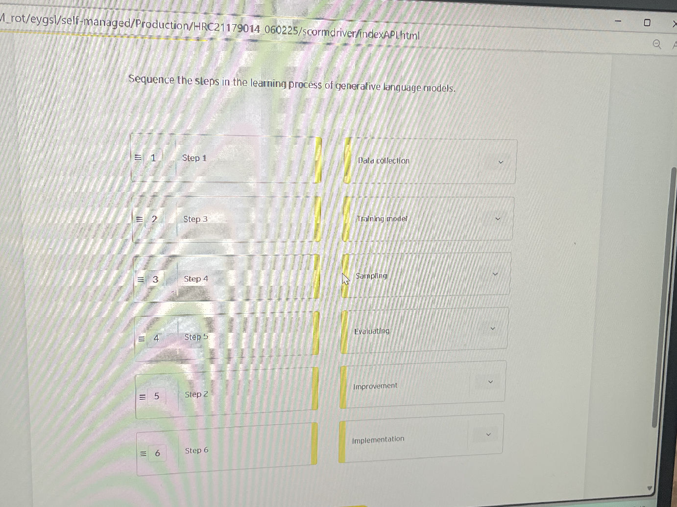 Sequence the steps in the learning process | StudyX