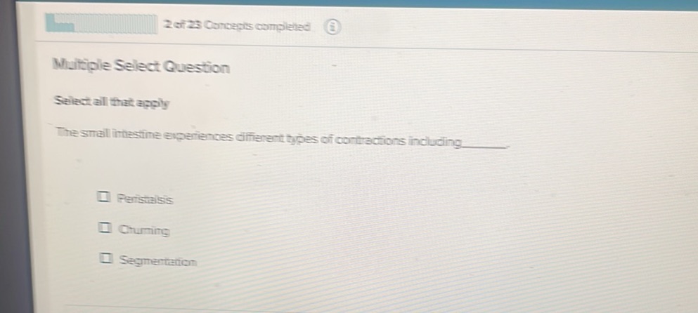 Multiple Select Question Select all that | StudyX