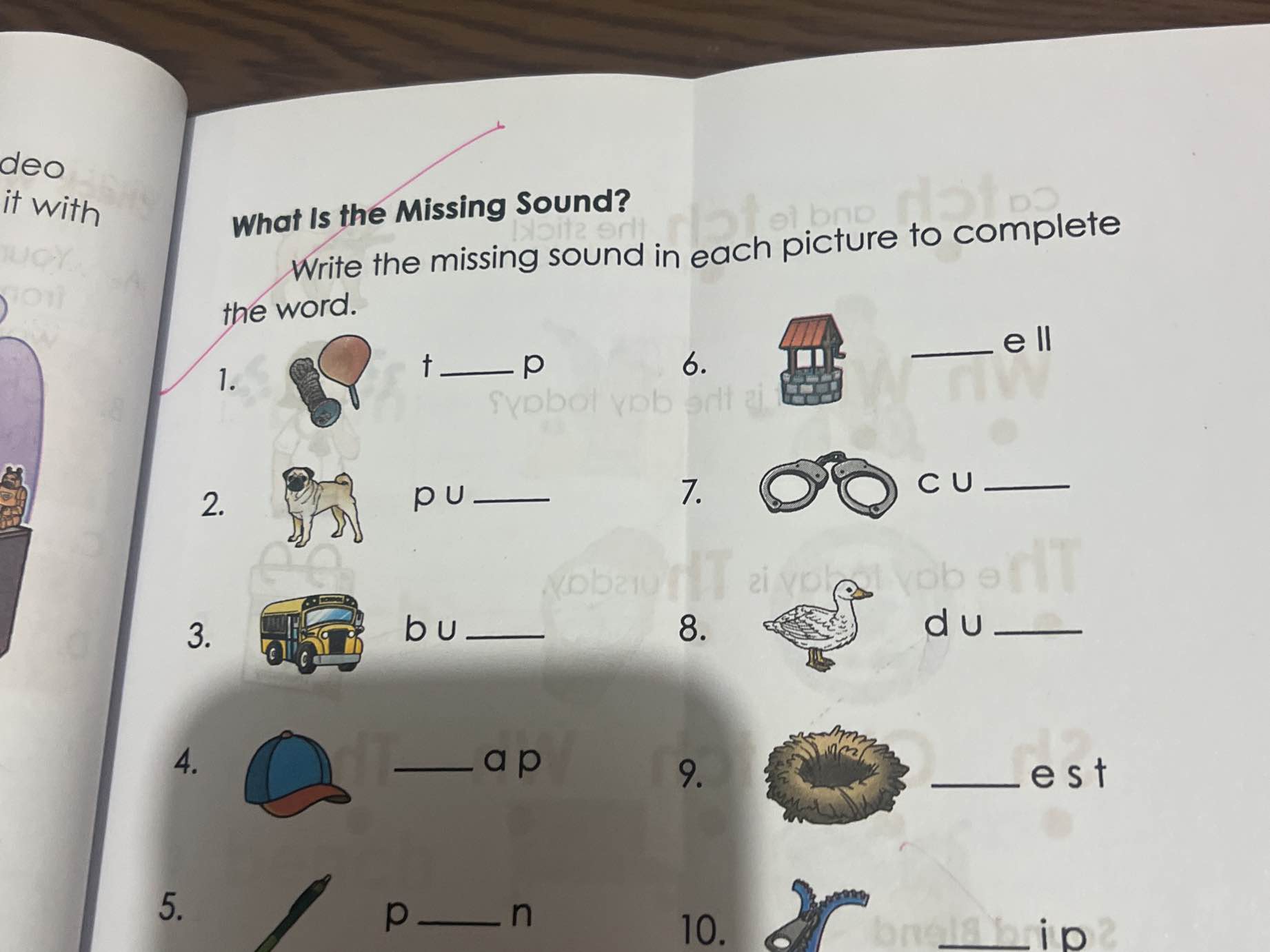 What Is the Missing Sound? Write the missing | StudyX