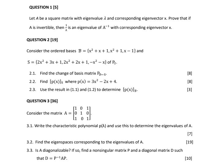 Let $A$ be a square matrix with eigenvalue $ | StudyX