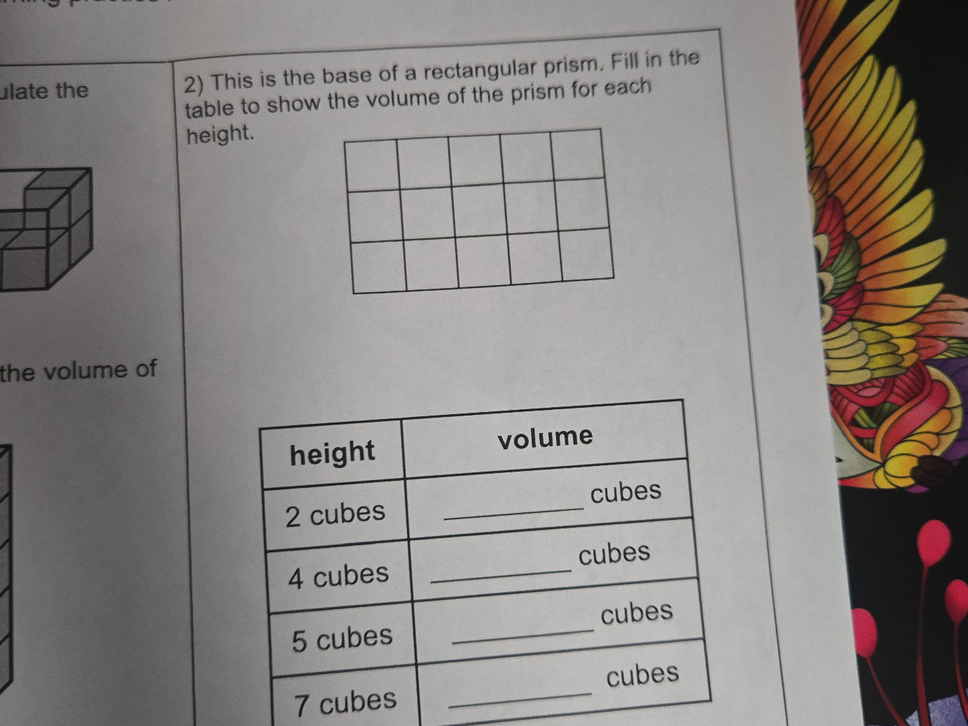 2) This is the base of a rectangular prism. | StudyX