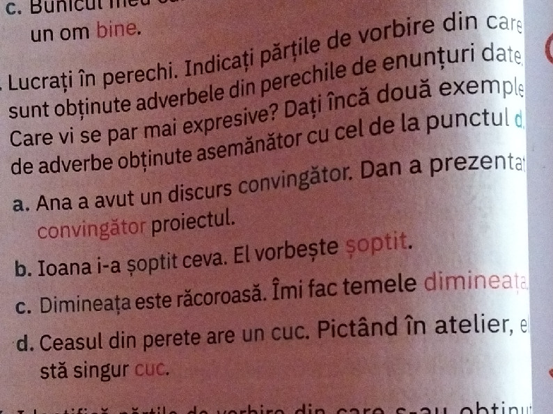 Lucraţi în perechi. Indicaţi părţile de | StudyX