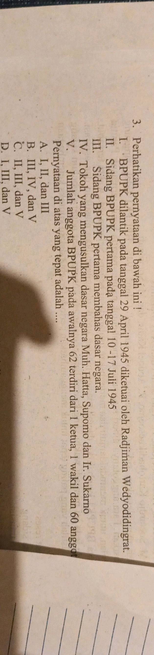 Perhatikan pernyataan di bawah ini! I. | StudyX