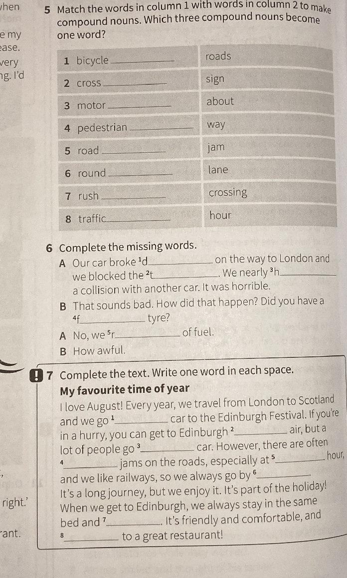 Complete the text. Write one word in each | StudyX