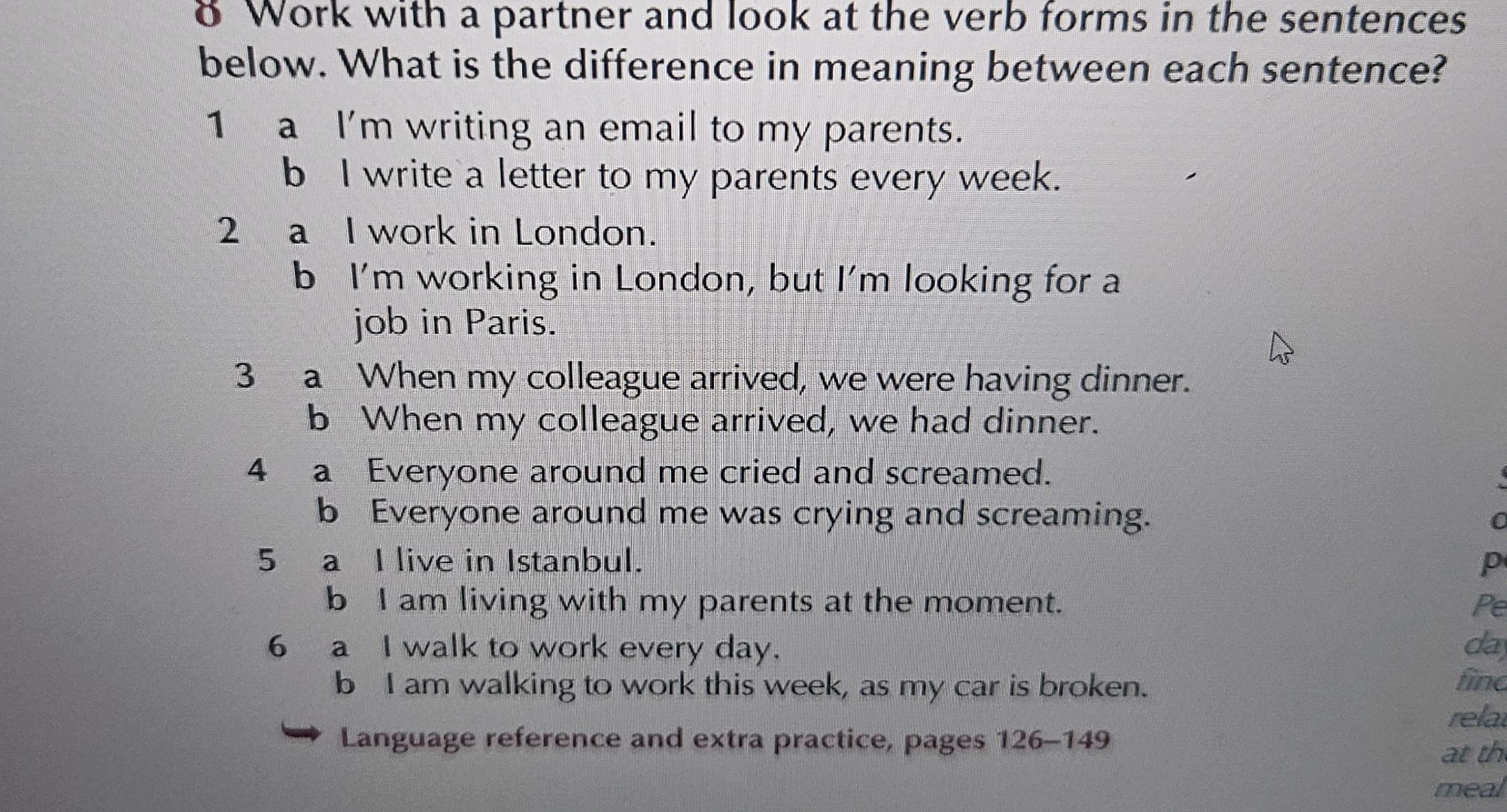 Work with a partner and look at the verb | StudyX