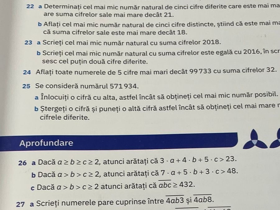 22 a Determinați cel mai mic număr natural | StudyX
