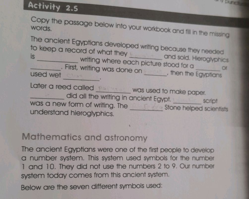 Copy the passage below into your workbook | StudyX