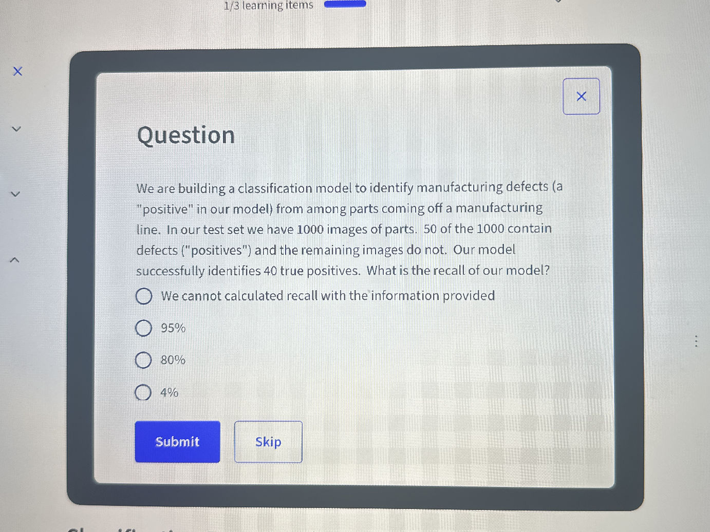 We are building a classification model to | StudyX