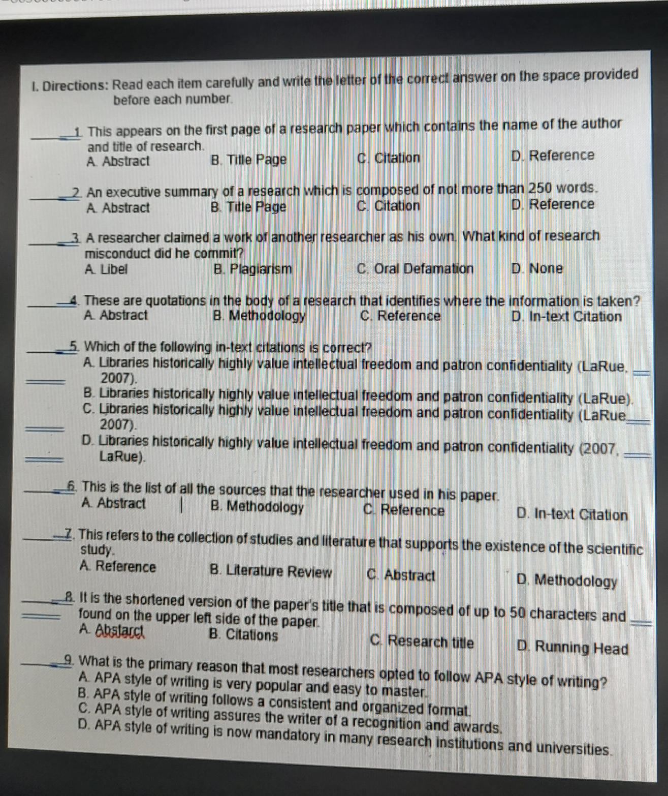 1. This appears on the first page of a | StudyX