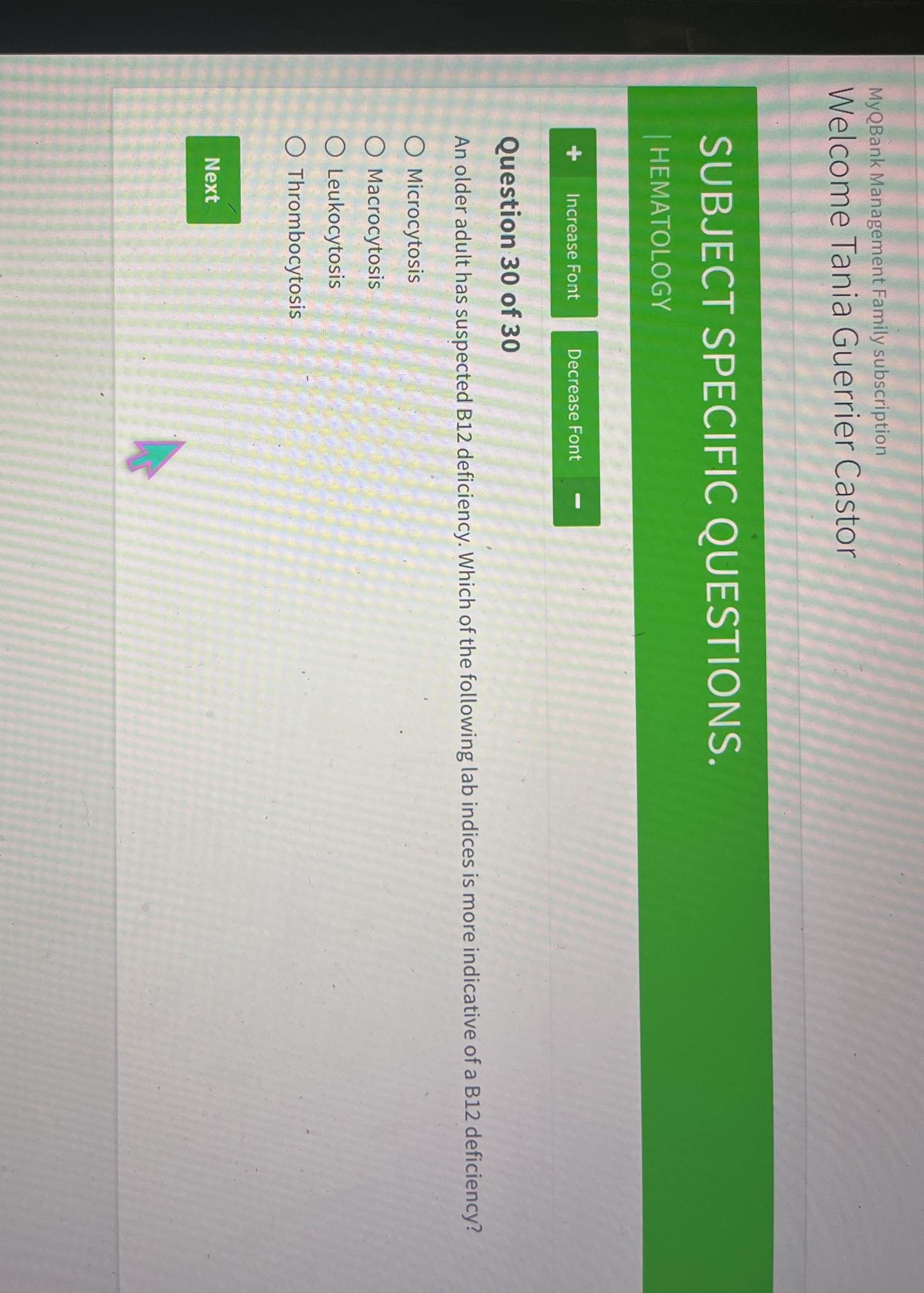 An older adult has suspected B12 deficiency. | StudyX