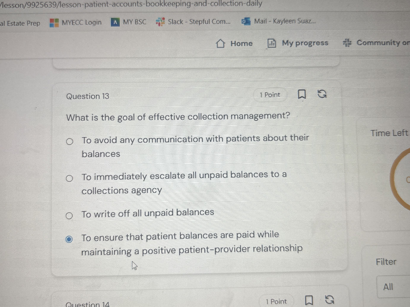 What is the goal of effective collection | StudyX