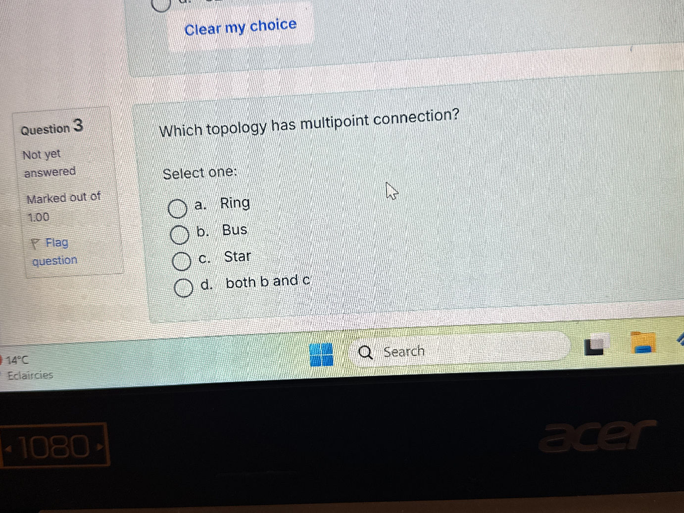 Which topology has multipoint connection? | StudyX