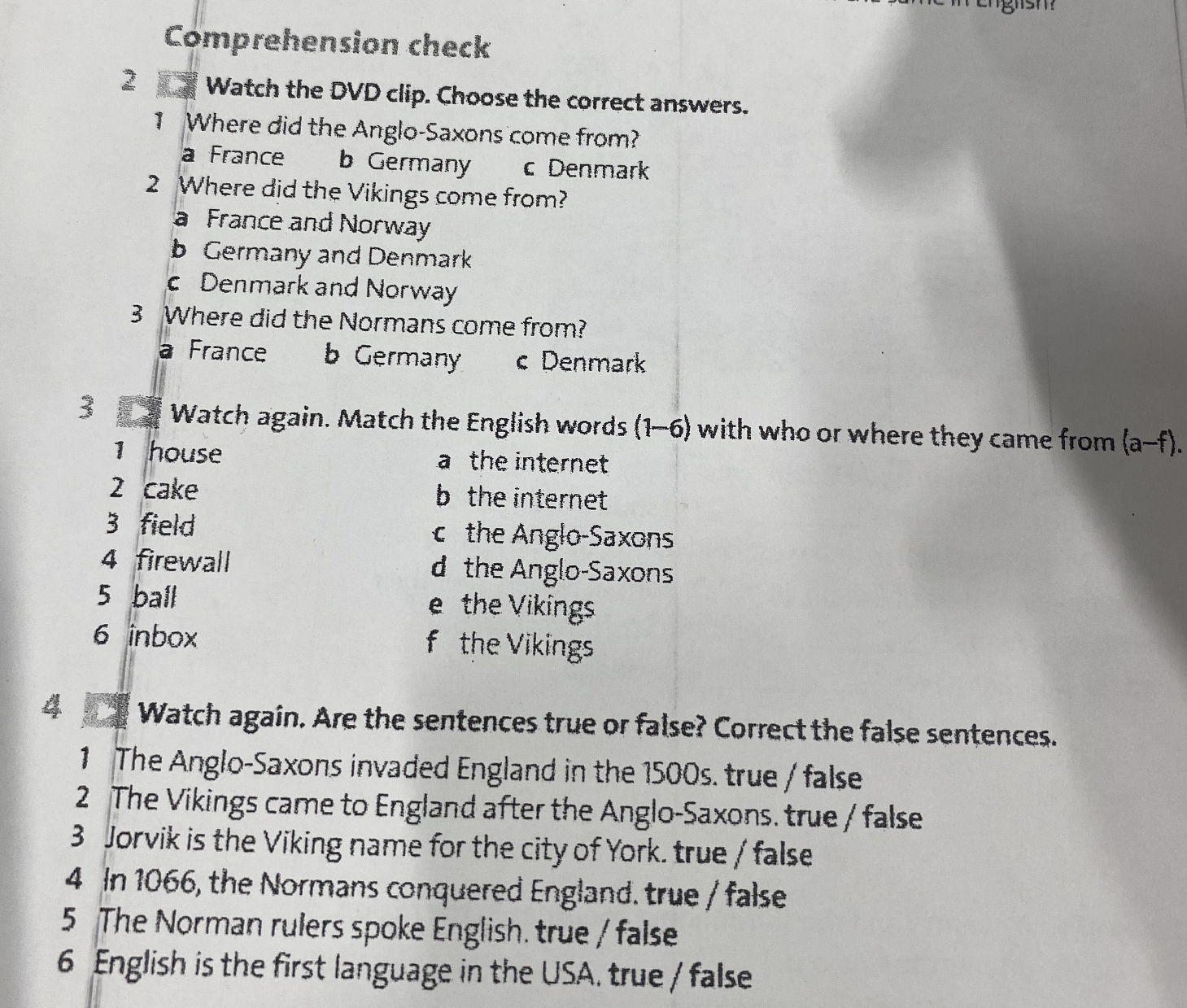Are the sentences true or false? Correct the | StudyX