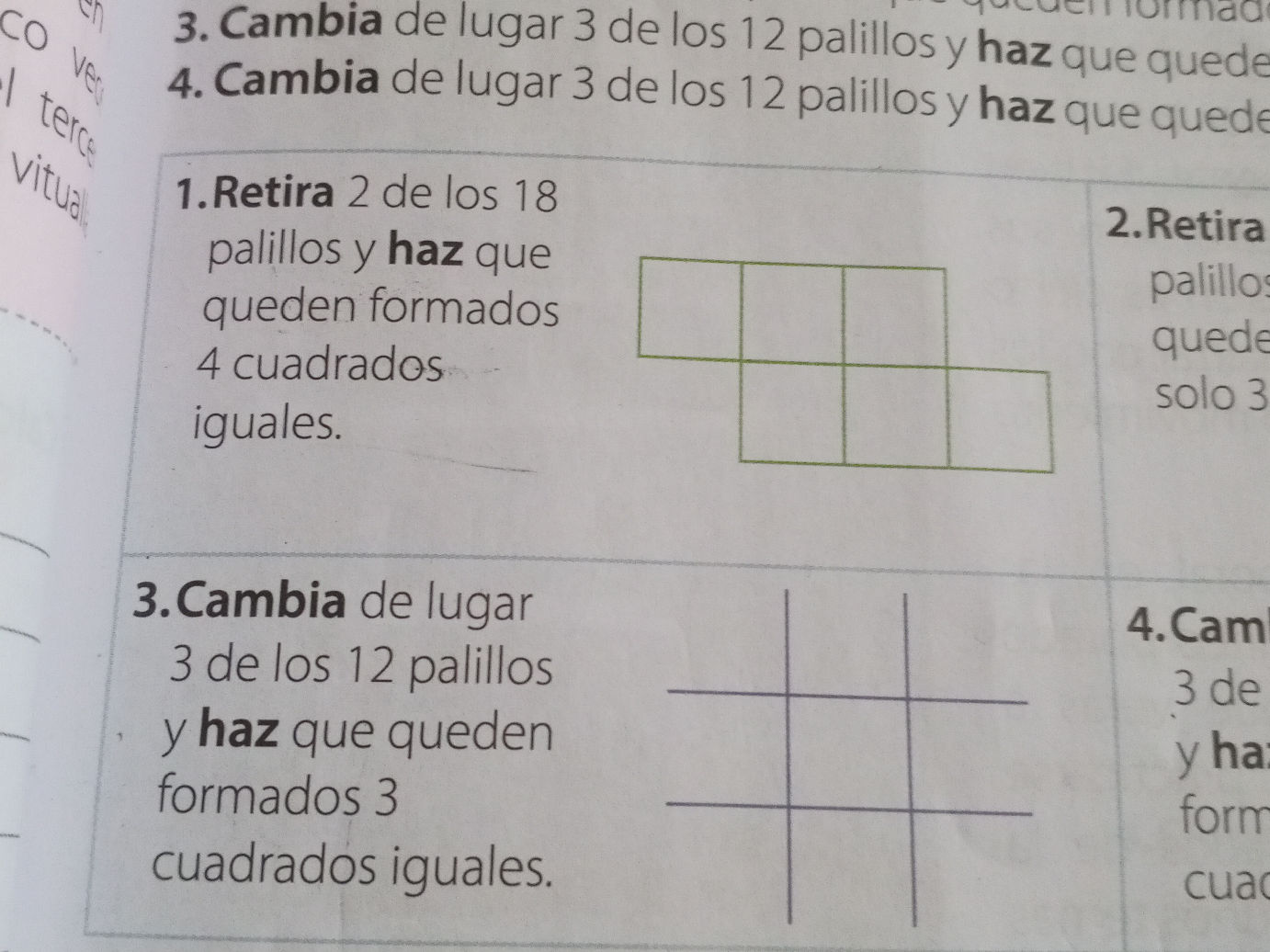1. Retira 2 de los 18 palillos y haz que | StudyX