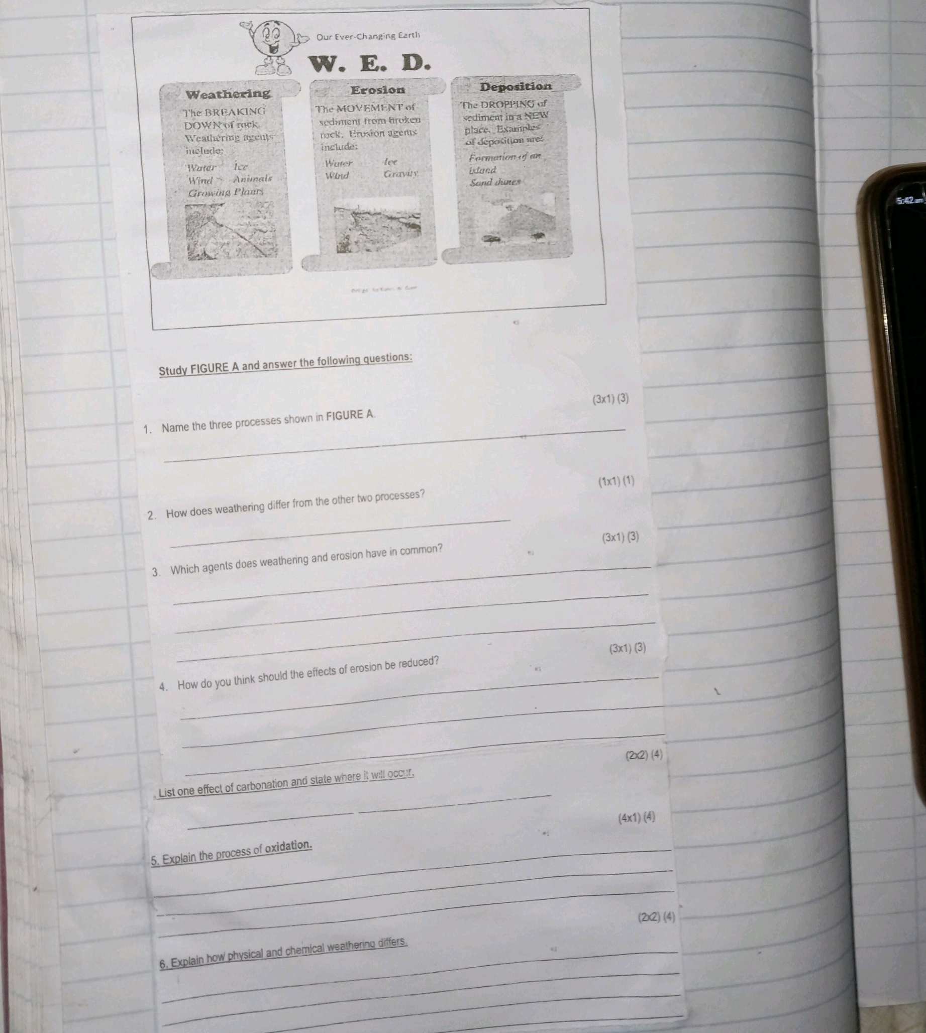 Weathering The BREAKING DOWN of rock | StudyX