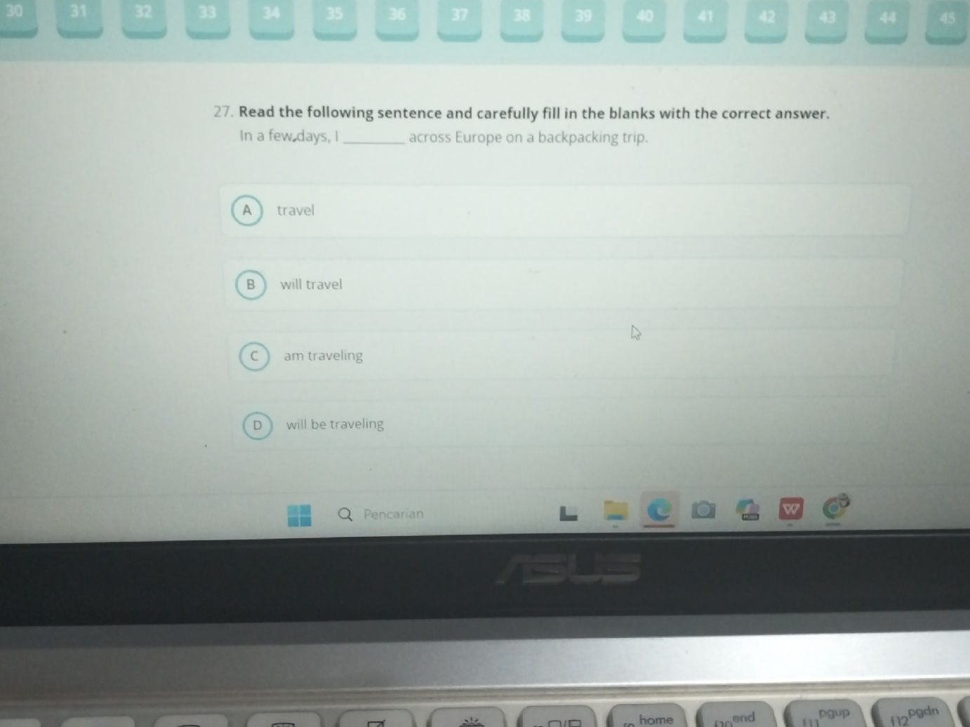 Read the following sentence and carefully | StudyX