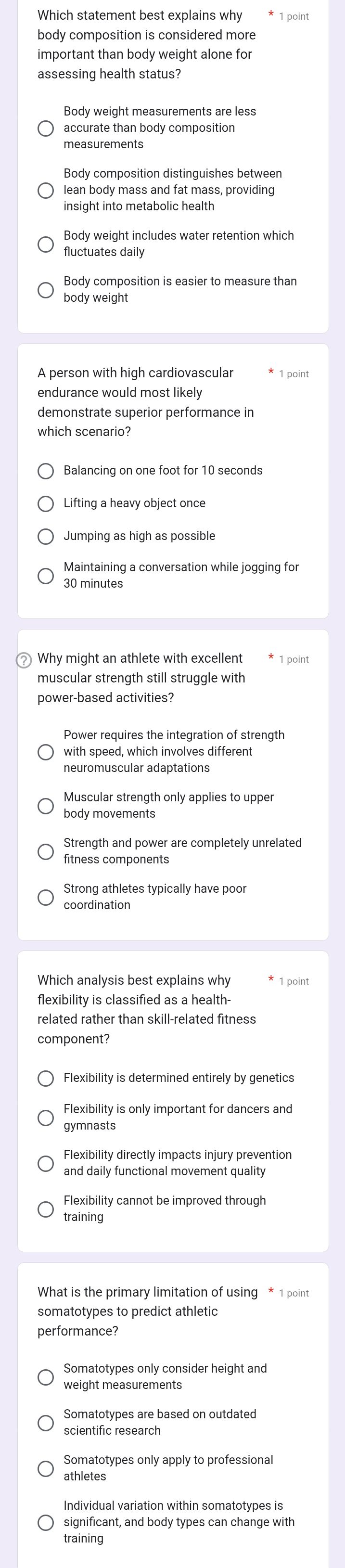 Which statement best explains why body | StudyX