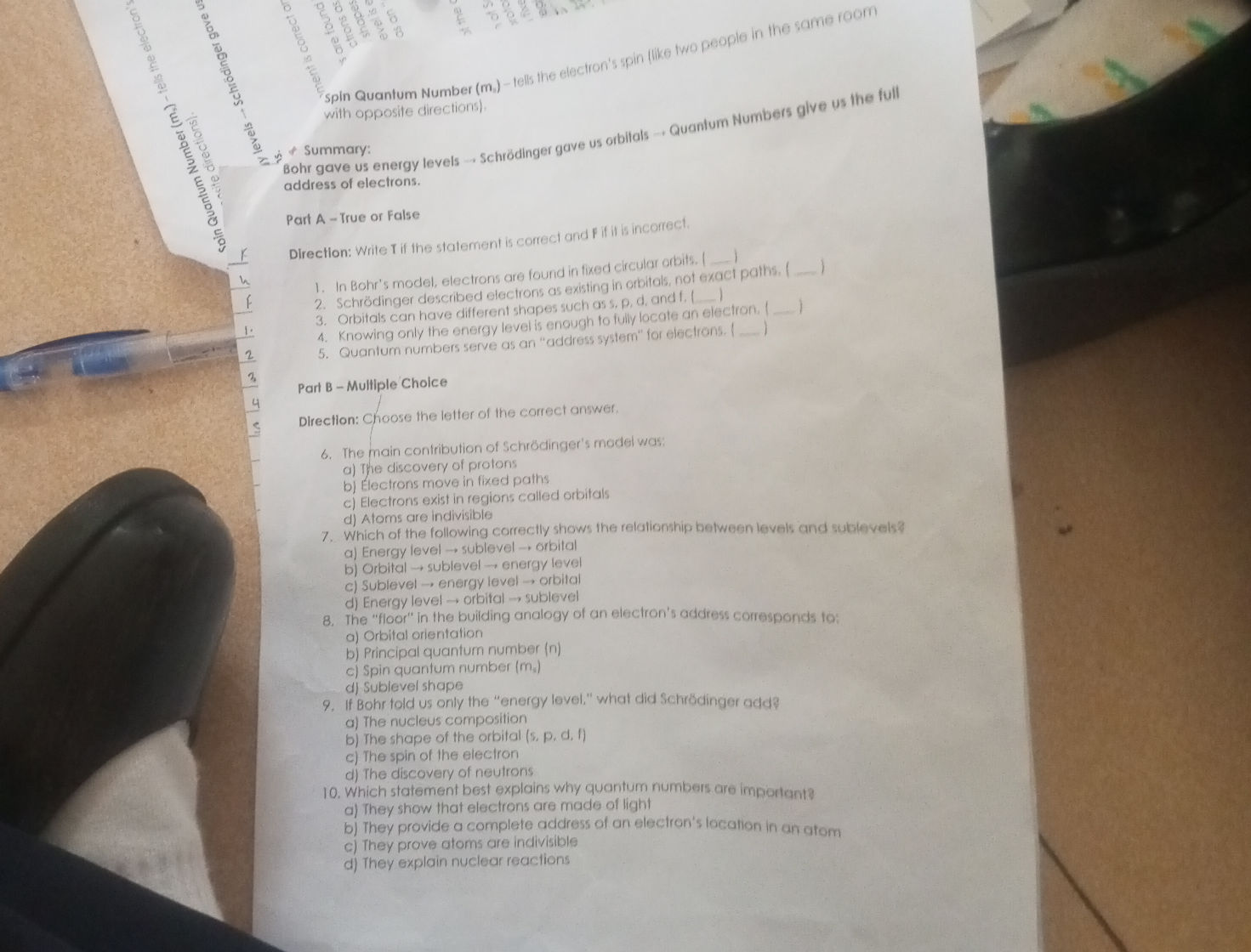 Part B-Multiple Choice Direction: Choose | StudyX