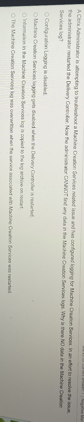 A Citrix Administrator is attempting to | StudyX