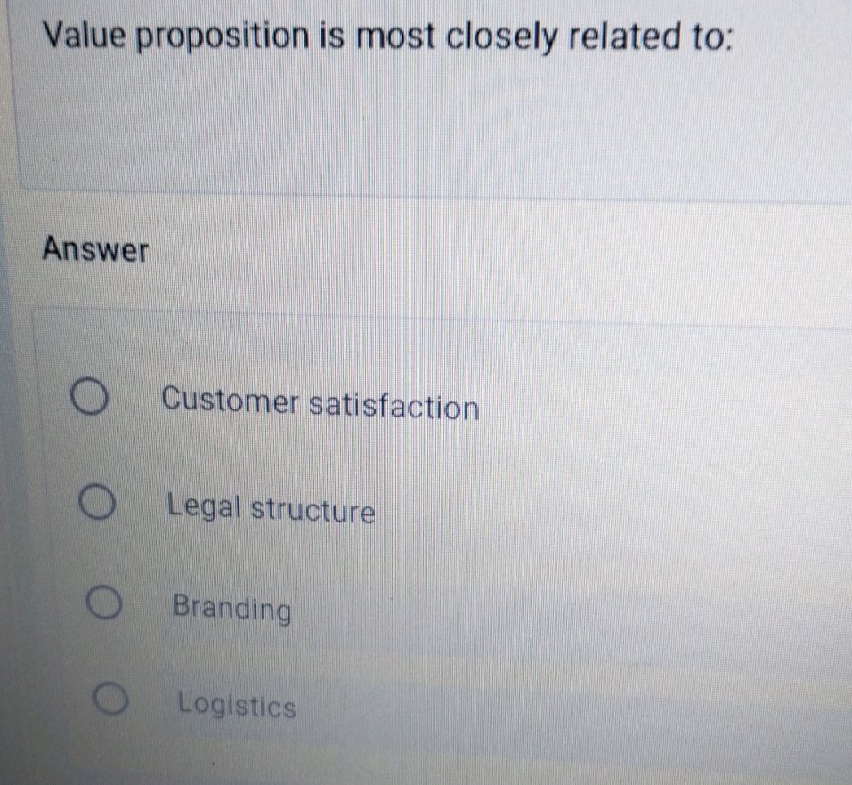 Value proposition is most closely related | StudyX