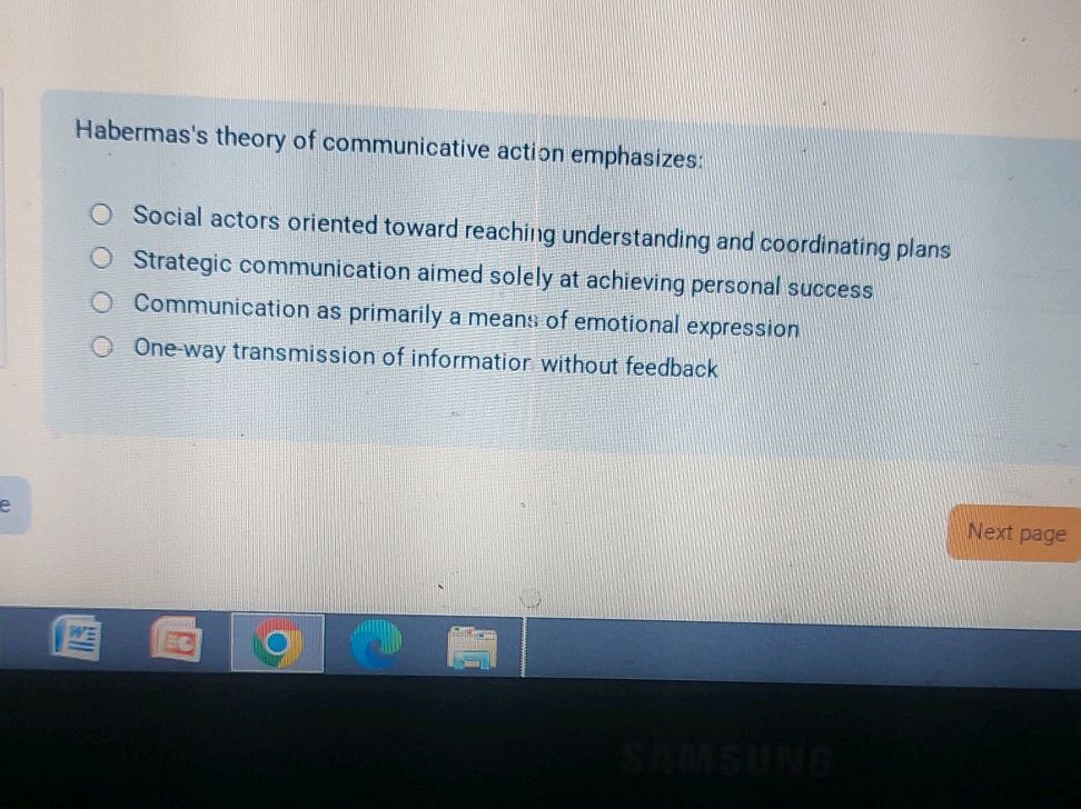 Habermas's theory of communicative action | StudyX