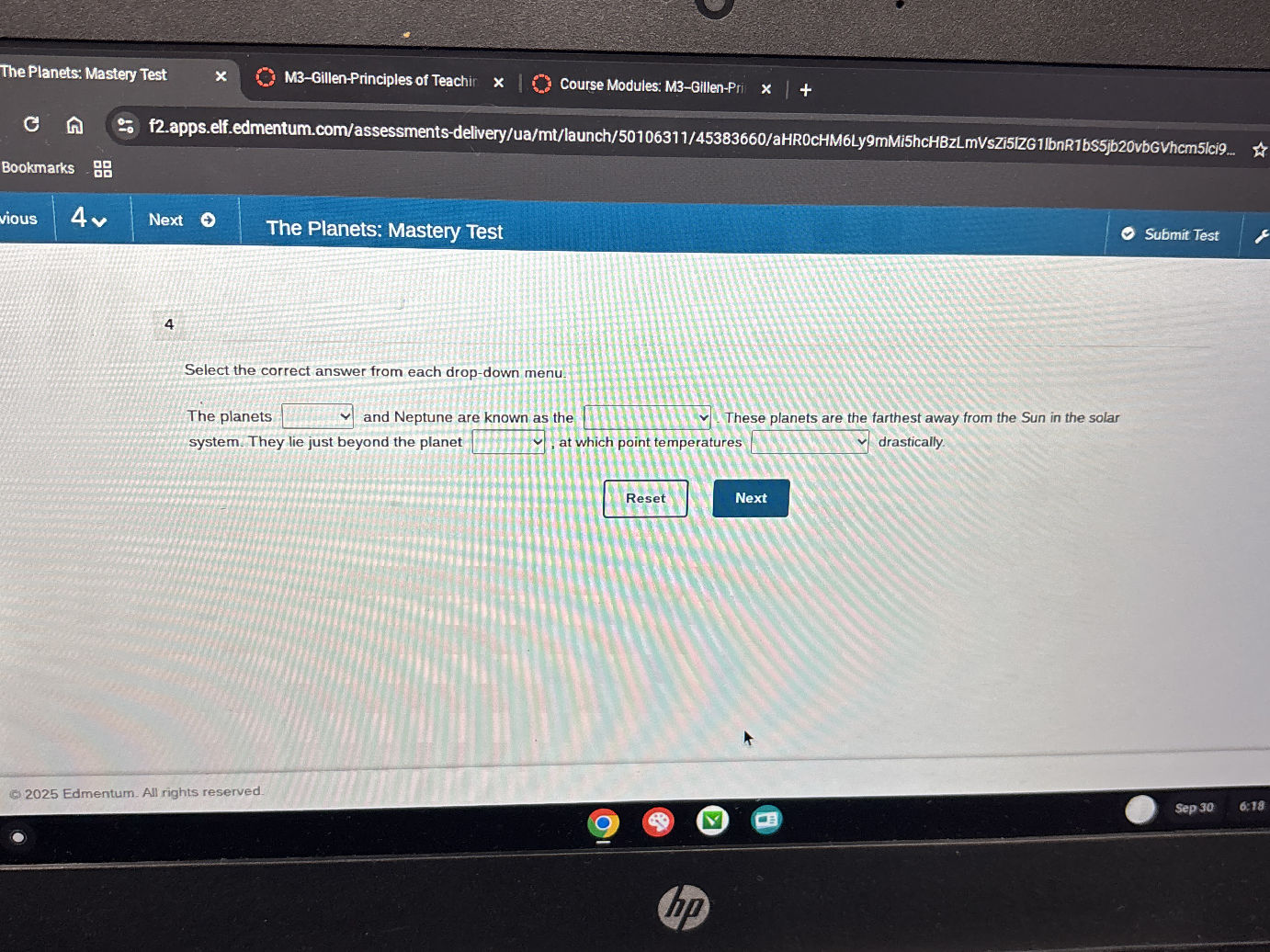 Select the correct answer from each | StudyX