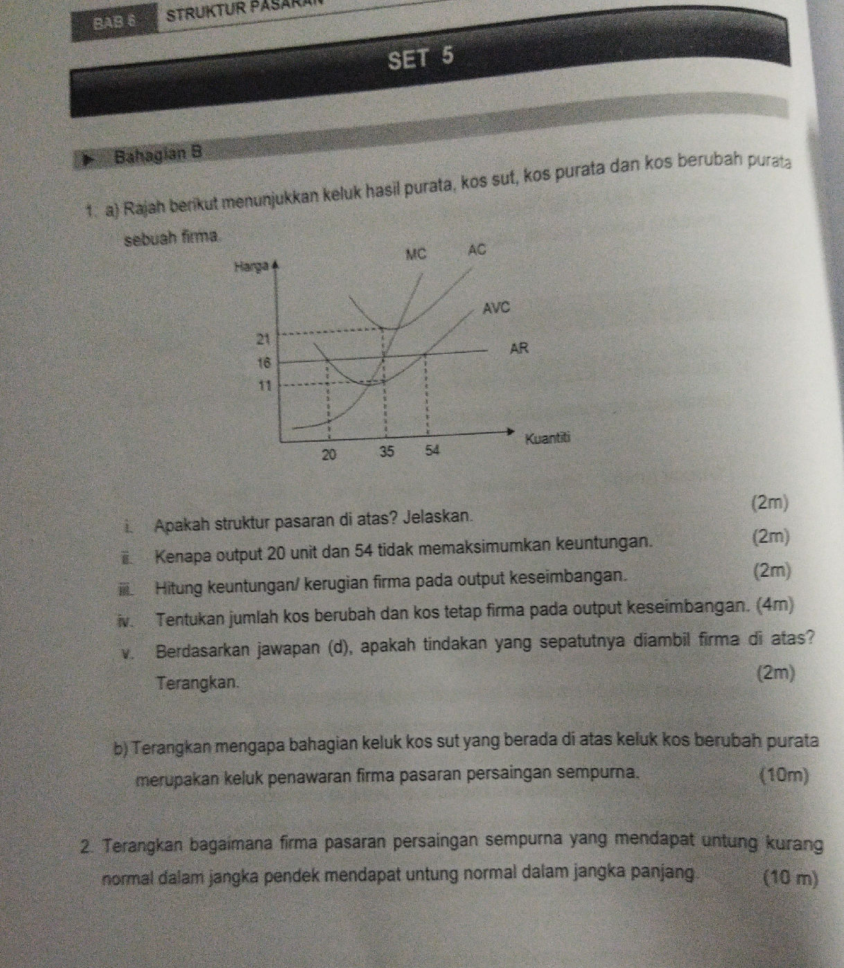 a) Rajah berikut menunjukkan keluk hasil | StudyX