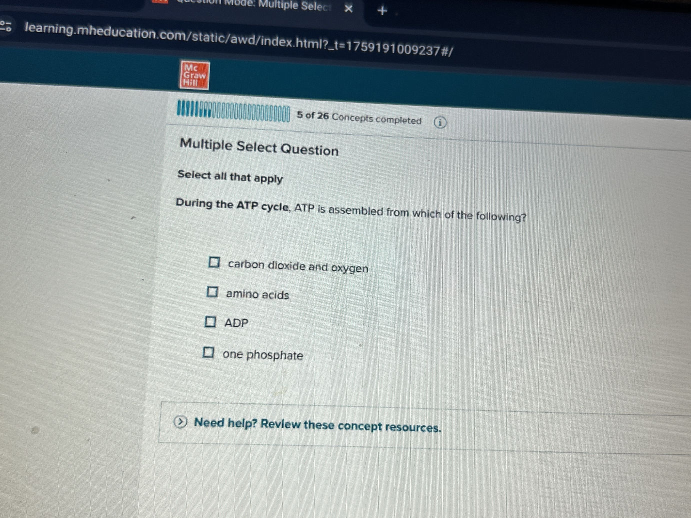Select all that apply During the ATP cycle, | StudyX
