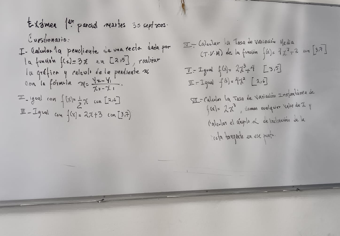 Examen 1er parcid martes 30 sept rozs. | StudyX