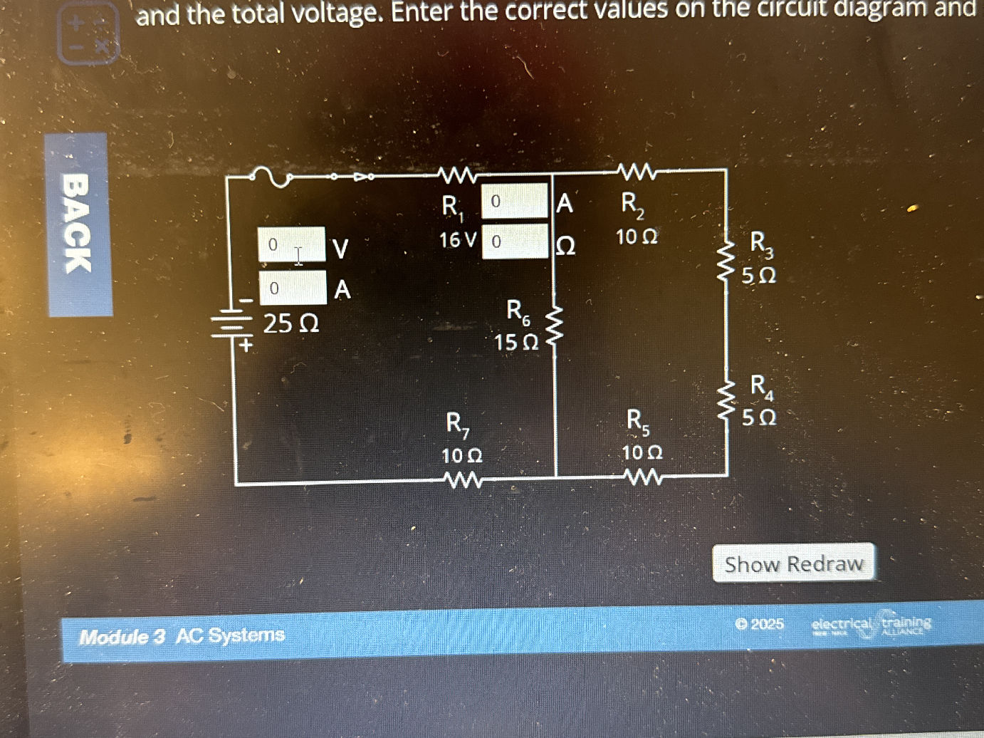 and the total voltage. Enter the correct | StudyX