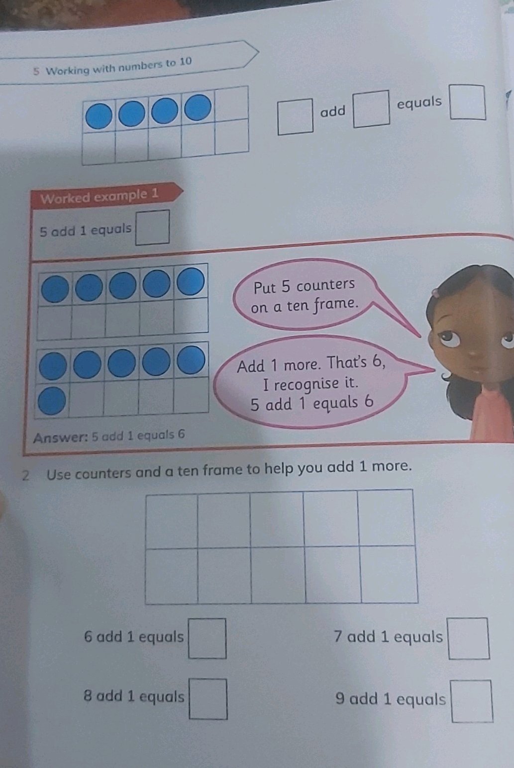 Use counters and a ten frame to help you add | StudyX