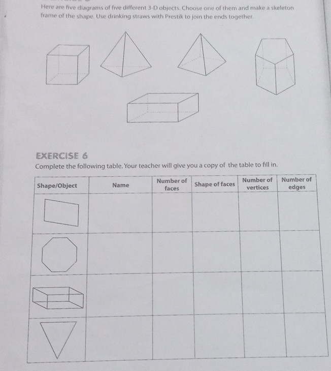 Here are five diagrams of five different 3-D | StudyX